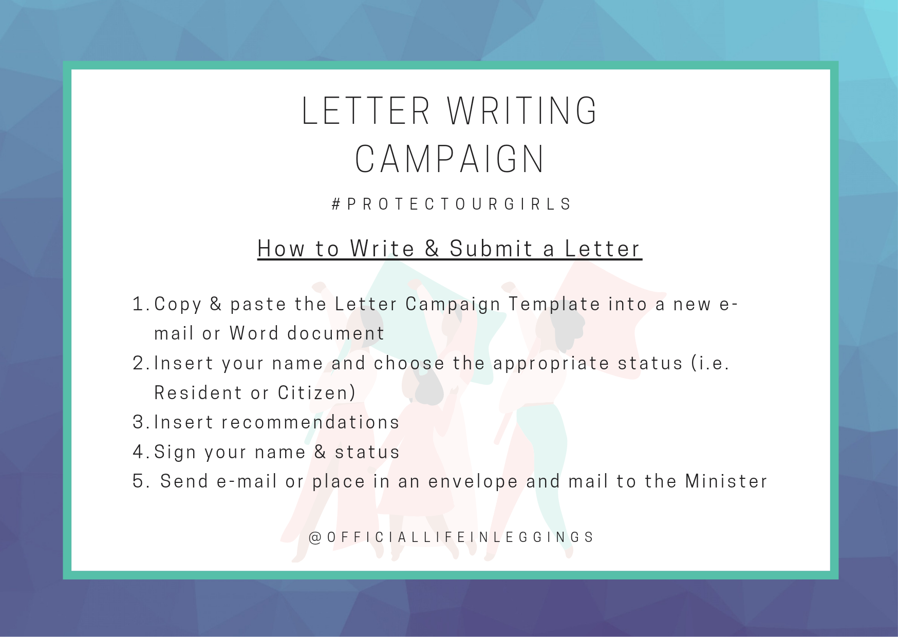 Letter Writing Campaign (#ProtectOurGirls) – Life In Leggings ...